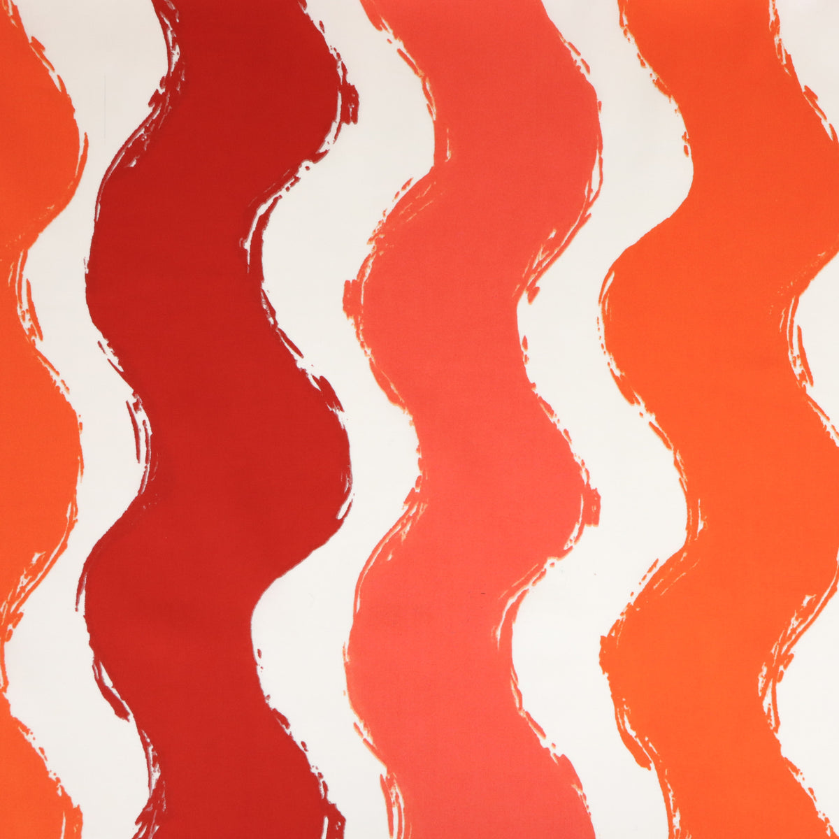 Cotton Abstract Stripe Print - Red Raider Orange Red – Fabric Box
