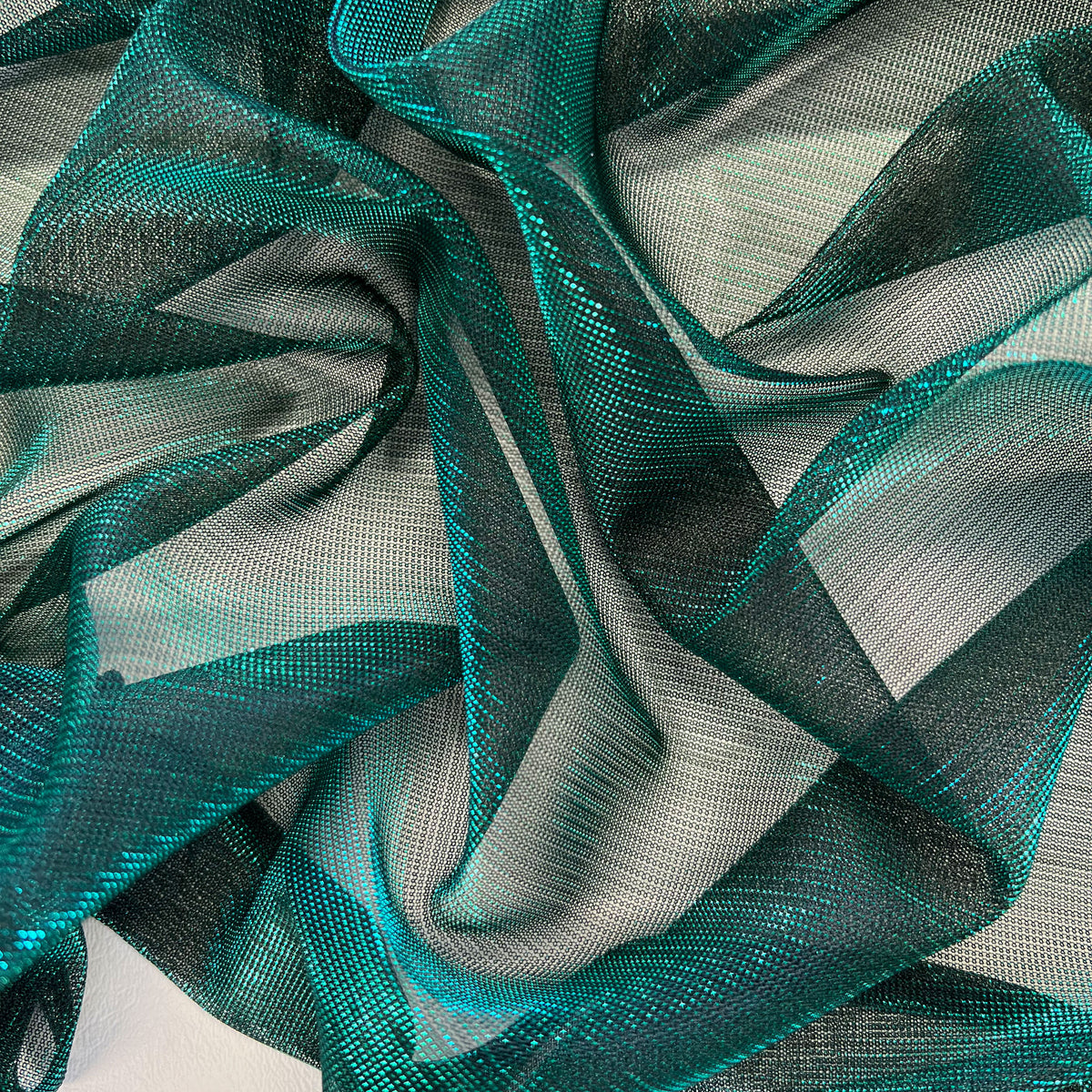 Shot Shimmer Mesh - Emerald – Fabric Box