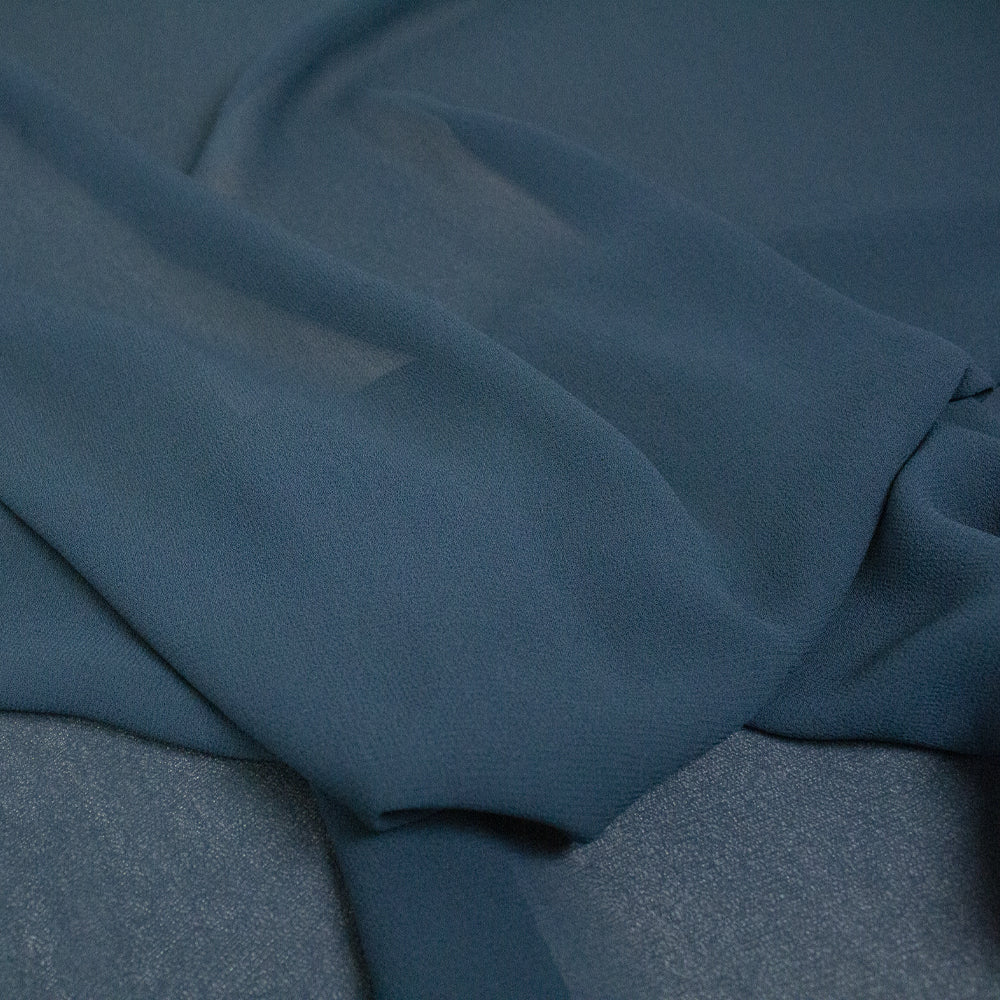 Washed Viscose Crepe - Petrol – Fabric Box